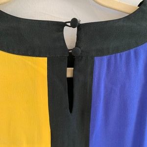 Vintage | Tops | Vintage Silk Color Block Tunic M | Poshmark